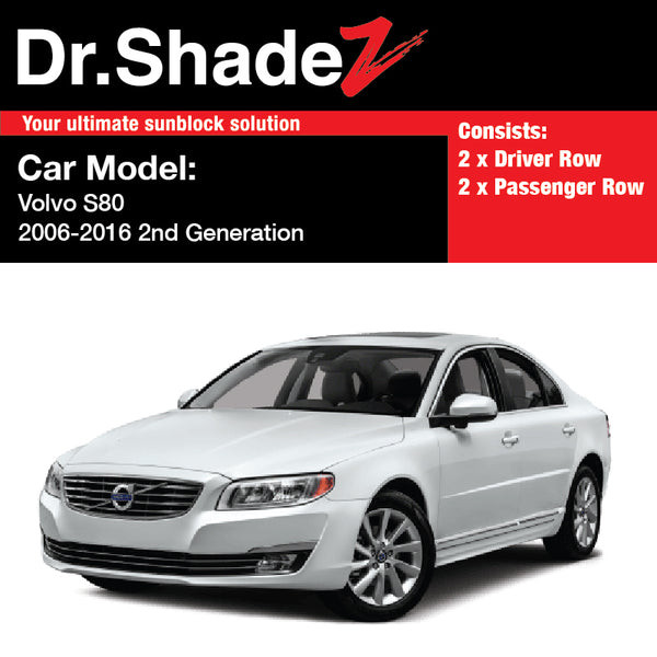 Volvo S80 Sedan 2006-2016 2nd Gen Custom Fitted Window Magnet Sunshade ...
